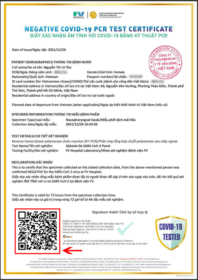 FV HOSPITAL CONFIRMS INFORMATION ABOUT “POSITIVE COVID-19 PCR TEST ...